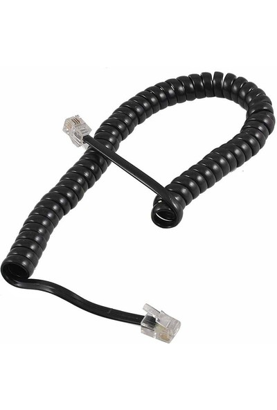 Cmk Telefon Spiral Kordon Kablo Siyah 4p/4c