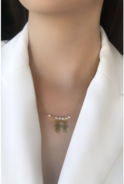 Birinci1926 925 Ayar Gümüş Erkek Figürlü İnci Bayan Kolye Birinci1926 925 Ayar Gümüş Erkek Figürlü İnci Bayan Kolye