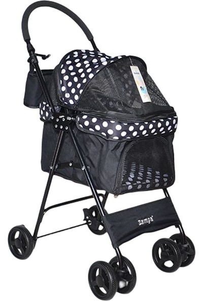 Zampa Perez Kedi Köpek Arabası Siyah 42 x 63 x 89 cm