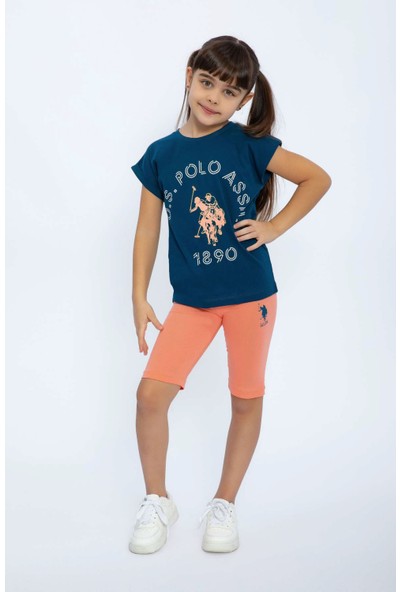 U.S. Polo Assn. US1067 Lisanslı Kız Çocuk Bermuda Tayt Takımı U.S. Polo Assn. US1067 Lisanslı Kız Çocuk Bermuda Tayt Takımı