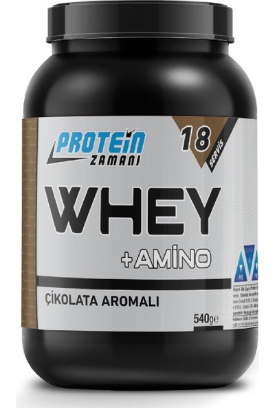 Whey + Amino Protein Tozu 540 Gram 18 Servis Whey + Amino Protein Tozu 540 Gram 18 Servis