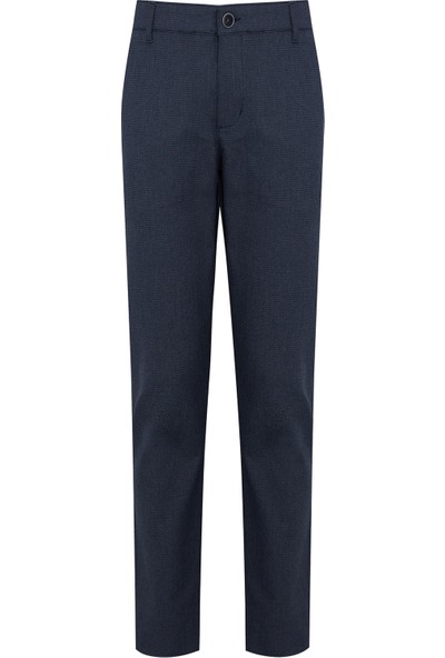 Hatemoğlu Lacivert Desenli Regular Fit Kanvas Pantolon Hatemoğlu Lacivert Desenli Regular Fit Kanvas Pantolon