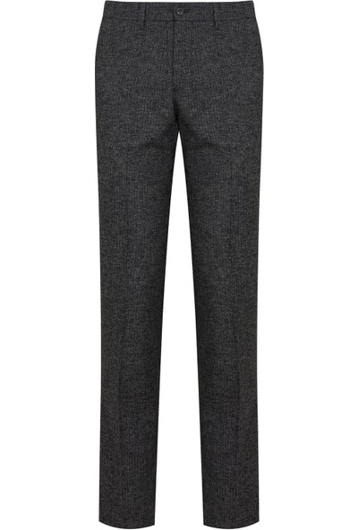 Hatemoğlu Siyah Desenli Slim Fit Kumaş Pantolon