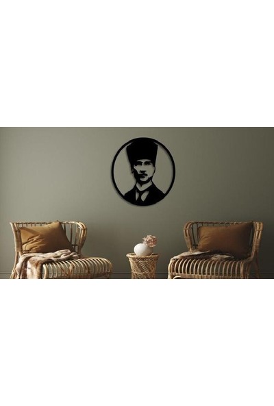 Atatürk Silüet Yuvarlak 41X41