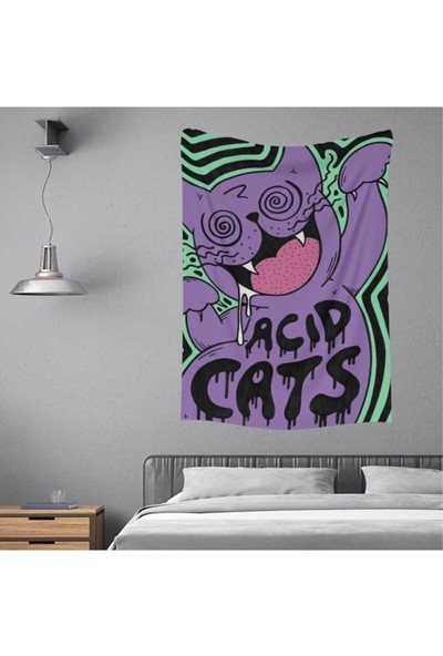 Piyop Acid Cats Duvar Halısı 70X100CM