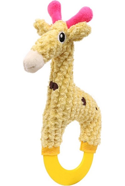 Zampa Zürafa Figürlü Peluş Köpek Oyuncağı, 21,5 cm