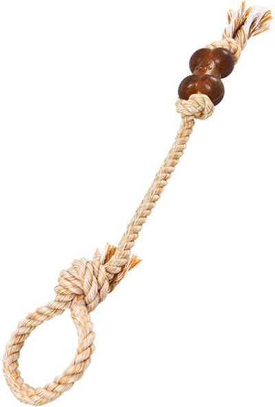 Zampa Çekiştirmeli Halat Kemikli Köpek Oyuncağı, Kahverengi 52 cm Zampa Çekiştirmeli Halat Kemikli Köpek Oyuncağı, Kahverengi 52 cm