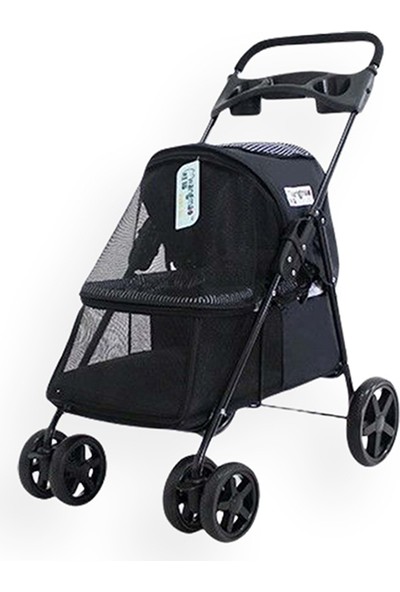 Zampa Tourist Kedi & Köpek Arabası Siyah, 46X85X91.5CM