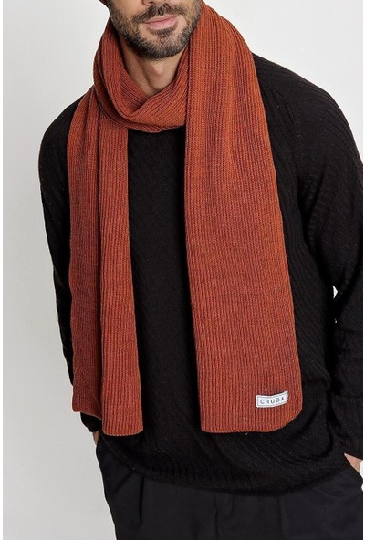 Chuba Erkek Selanik Örgü Triko Atkı Tarçın 22W853 Chuba Erkek Selanik Örgü Triko Atkı Tarçın 22W853