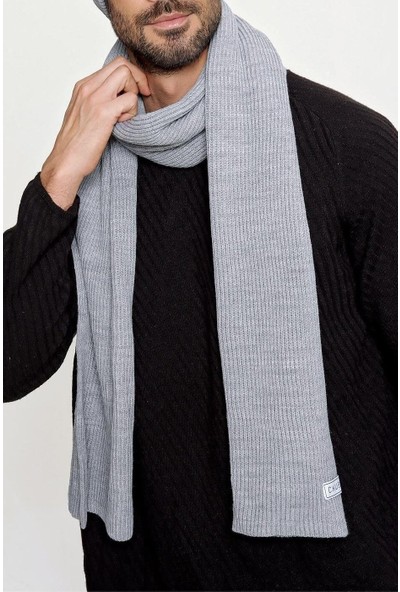 Chuba Erkek Selanik Örgü Triko Atkı Gri 22W853 Chuba Erkek Selanik Örgü Triko Atkı Gri 22W853