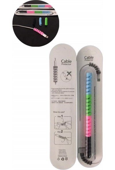 Omac Apple iPhone Spiral Kablo Koruyucu Silikon Kablo Koruyucu Şarj Aleti Koruyucu Kulaklık Koruyucu Omac Apple iPhone Spiral Kablo Koruyucu Silikon Kablo Koruyucu Şarj Aleti Koruyucu Kulaklık Koruyucu