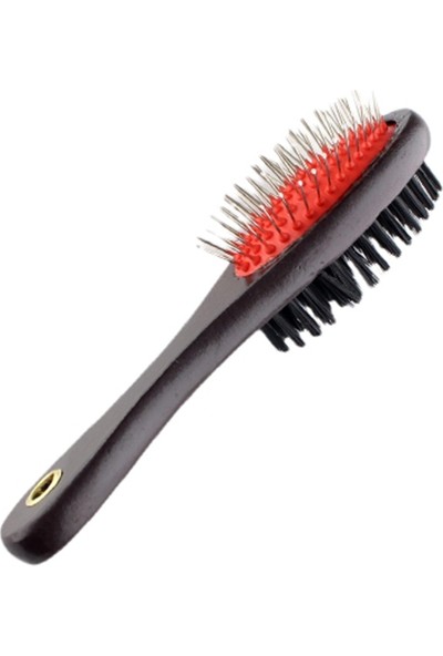 Zampa Koyu Ahşap Çift Taraflı Kedi ve Köpek Fırçası Medium 21 x 6 cm