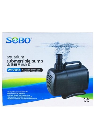 Sobo WP-8000 Akvaryum Kafa Motoru 135W 6000 Lt/h Sobo WP-8000 Akvaryum Kafa Motoru 135W 6000 Lt/h