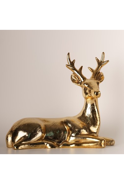 Provas Exclusive Oturan Geyik Altın Kaplama