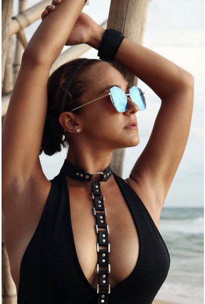 Angels Passion Kare Aksesuar Detalı Seksi Harness - APFT344 Angels Passion Kare Aksesuar Detalı Seksi Harness - APFT344