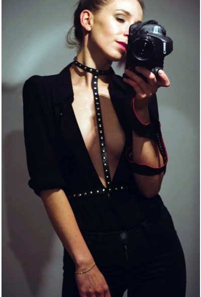 Angels Passion Sıralı Perçinli Şık Harness - APFT343