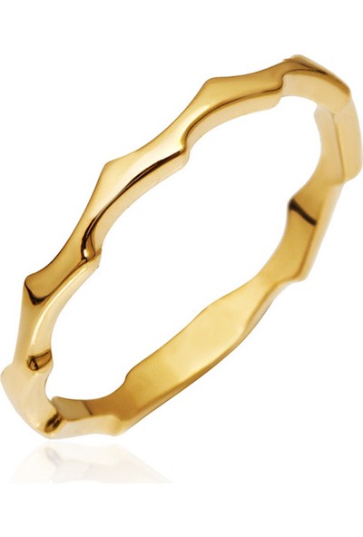 Barika Jewelry Taşsız Altın Günlük Yüzük