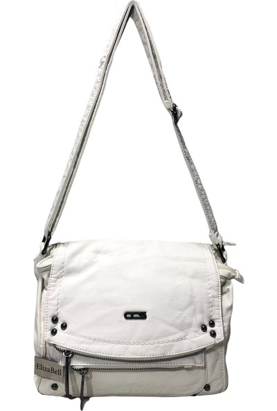 ElizaBell Beyaz Kadın Postacı Çanta 16507 Ebat 22X25CM ElizaBell Beyaz Kadın Postacı Çanta 16507 Ebat 22X25CM