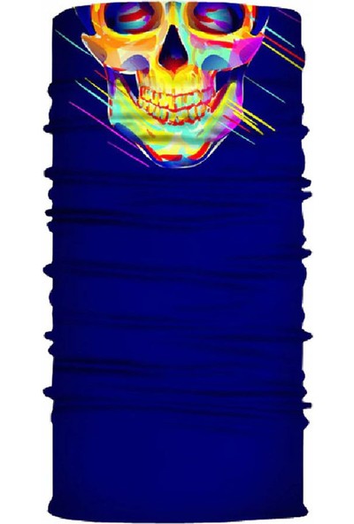 Knmaster Buff Neon Skull Bisiklet Motosiklet Outdoor Çok Amaçlı Bandana Boyunluk
