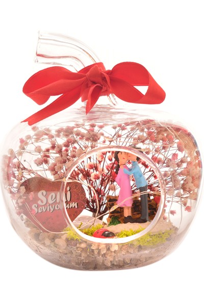 Eba Çiçek Işıklı Seni Seviyorum Teraryum-Sevgililer Günü-Sevgiliye Hediye Eba Çiçek Işıklı Seni Seviyorum Teraryum-Sevgililer Günü-Sevgiliye Hediye