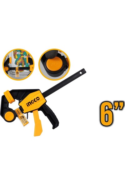 Badem10 Ingco Endüstriyel Tetik Tipi Mengene Işkence 150 mm Badem10 Ingco Endüstriyel Tetik Tipi Mengene Işkence 150 mm