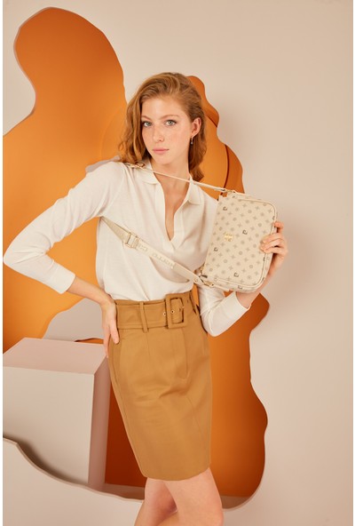Pierre Cardin 05PO22Y1539-MN BJ Kadın Bej Omuz Çantası