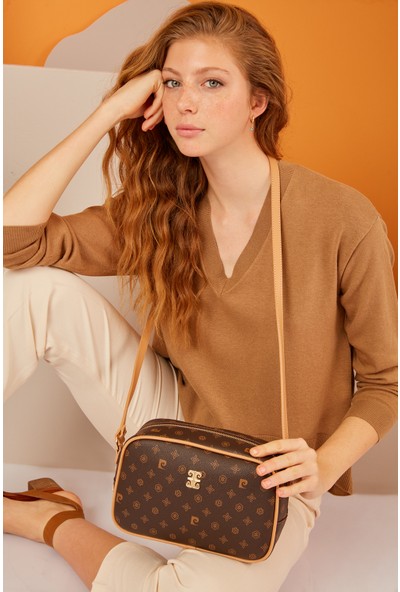 Pierre Cardin 05PO22Y1538-MN Kh Kadın Kahverengi Çapraz Çanta