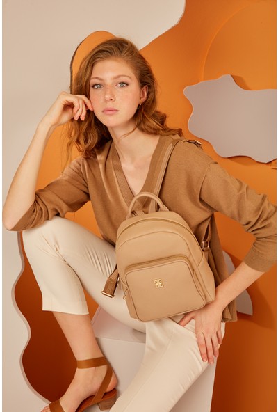 Pierre Cardin 05PO22Y1553-P Tp Kadın Print Toprak Sırt Çantası Pierre Cardin 05PO22Y1553-P Tp Kadın Print Toprak Sırt Çantası