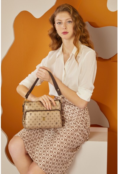 Pierre Cardin 05PO22Y1558-MN A Kadın Altın Çapraz Çanta Pierre Cardin 05PO22Y1558-MN A Kadın Altın Çapraz Çanta