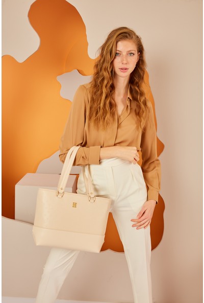 Pierre Cardin 05PO22Y1560-F BJ Kadın Floater Bej Omuz Çantası