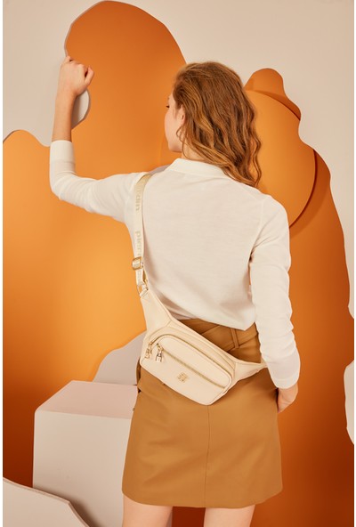 Pierre Cardin 05PO22Y1568-LSA BJ Kadın Bej Bel Çantası