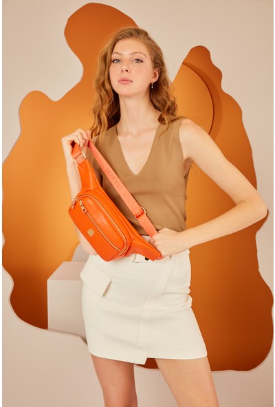 Pierre Cardin 05PO22Y1568-LSA Pk Kadın Turuncu Bel Çantası