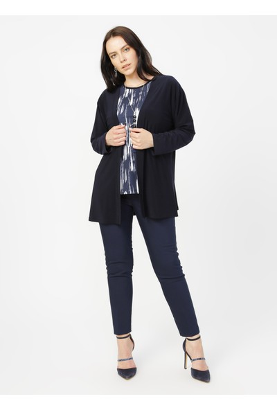 Papilla Lacivert Desenli Ikili Takım