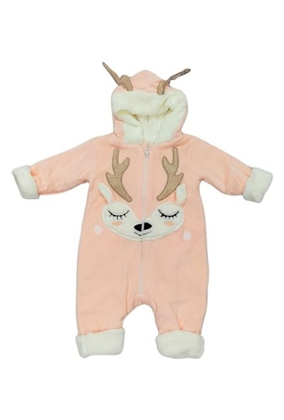 Peluş Kız Bebek Geyik Tasarımlı Tulum Peluş Kız Bebek Geyik Tasarımlı Tulum