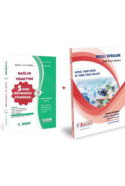 Egem Yayınları AÖF Sağlık Yönetimi 3 Sınıf 6 Dönem (Bahar) Konu Anlatımlı Soru Bankası