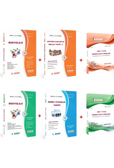 Egem Yayınları AÖF Sosyoloji 2 ve 3 Sınıf 4 ve 6 Dönem (Bahar) Konu Anlatımlı Soru Bankası Set +Çıkmış Egem Yayınları AÖF Sosyoloji 2 ve 3 Sınıf 4 ve 6 Dönem (Bahar) Konu Anlatımlı Soru Bankası Set +Çıkmış