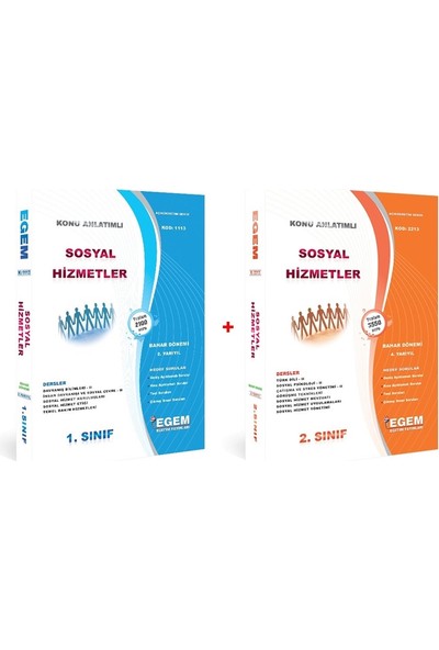 Egem Yayınları AÖF Sosyal Hizmetler 1. ve 2. Sınıf 2. ve 4. Dönem (Bahar) Konu Anlatımlı Soru Bankası (Ciltli)