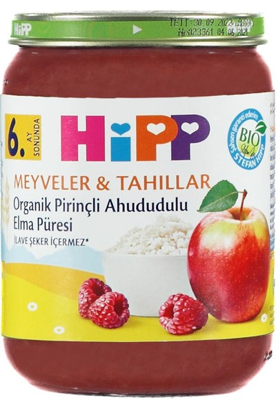 Hipp Pirinçli Ahududulu Elma Püresi 190 gr
