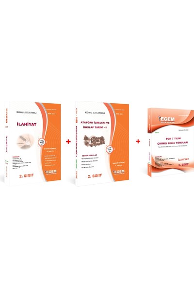 Egem Yayınları AÖF Ilahiyat 2. Sınıf Bahar Dönemi 4. Dönem Konu Anlatımlı Soru Bankası Set + Çıkmış (Ciltli) Egem Yayınları AÖF Ilahiyat 2. Sınıf Bahar Dönemi 4. Dönem Konu Anlatımlı Soru Bankası Set + Çıkmış (Ciltli)