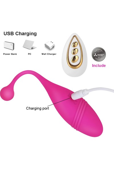 Night Blue 10 Farklı Güçlü Titreşim Uzaktan Kumandalı Şarjlı Vibratör