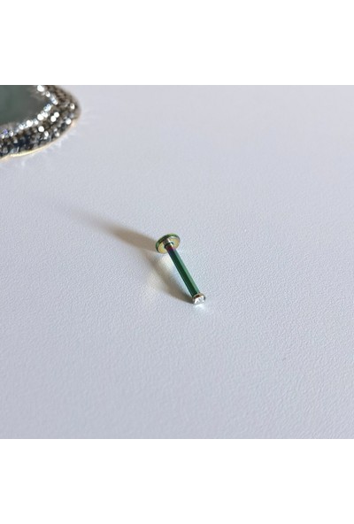 Bylin Cerrahi Çelik Zirkon Taşlı Rainbow Dudak Piercing 10 mm - 1 Adet Bylin Cerrahi Çelik Zirkon Taşlı Rainbow Dudak Piercing 10 mm - 1 Adet