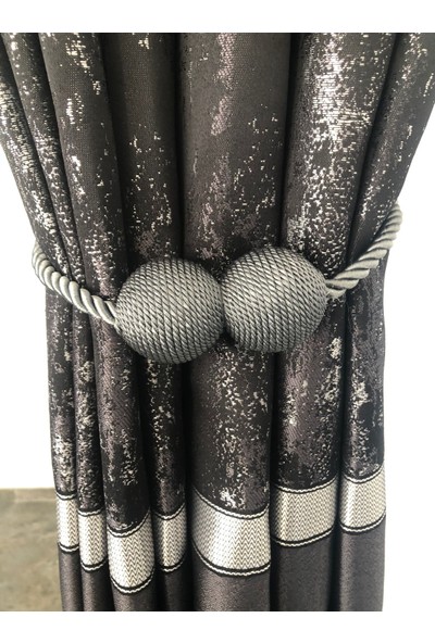 Lovely Home Antrasit Mıknatıslı Perde Tokası-Mıknatıslı Perde Mandalı