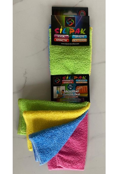 Sil-Pak Mikrofiber Temizlik Bezi 4'lü Ekonomik Sil-Pak Mikrofiber Temizlik Bezi 4'lü Ekonomik