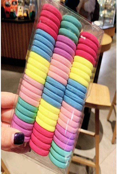 Bahels 50'li Kadın Renkli Saç Lastik Toka Seti Bahels 50'li Kadın Renkli Saç Lastik Toka Seti