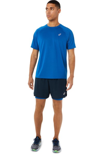 Asics ROAD 2-N-1 7İN SHORT Erkek Mavi Şort - 2011A771-405 Asics ROAD 2-N-1 7İN SHORT Erkek Mavi Şort - 2011A771-405