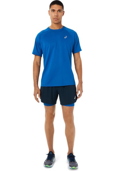 Asics ROAD 2-N-1 5İN SHORT Erkek Mavi Şort - 2011A838-410 Asics ROAD 2-N-1 5İN SHORT Erkek Mavi Şort - 2011A838-410
