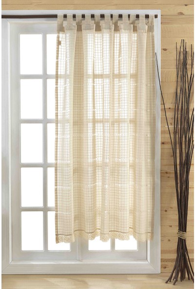 Floretta Dantelli Keten Perde PR044 150X100 Floretta Dantelli Keten Perde PR044 150X100