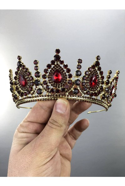 Hobigram Bordo Gold Marie Kına ve Gelin Tacı