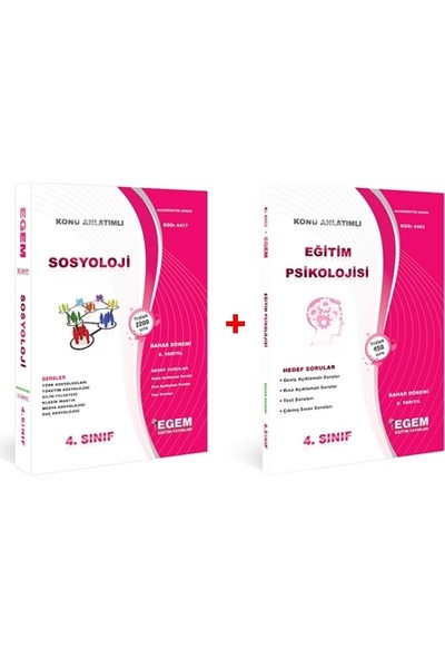 Egem Yayınları AÖF Sosyoloji 4. Sınıf 8. Dönem (Bahar) Konu Anlatımlı Soru Bankası (Ciltli) Egem Yayınları AÖF Sosyoloji 4. Sınıf 8. Dönem (Bahar) Konu Anlatımlı Soru Bankası (Ciltli)