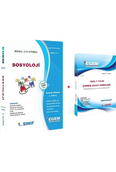 Egem Yayınları AÖF Sosyoloji 1. Sınıf 2. Dönem (Bahar) Konu Anlatımlı Soru Bankası +Çıkmış (Ciltli) Egem Yayınları AÖF Sosyoloji 1. Sınıf 2. Dönem (Bahar) Konu Anlatımlı Soru Bankası +Çıkmış (Ciltli)